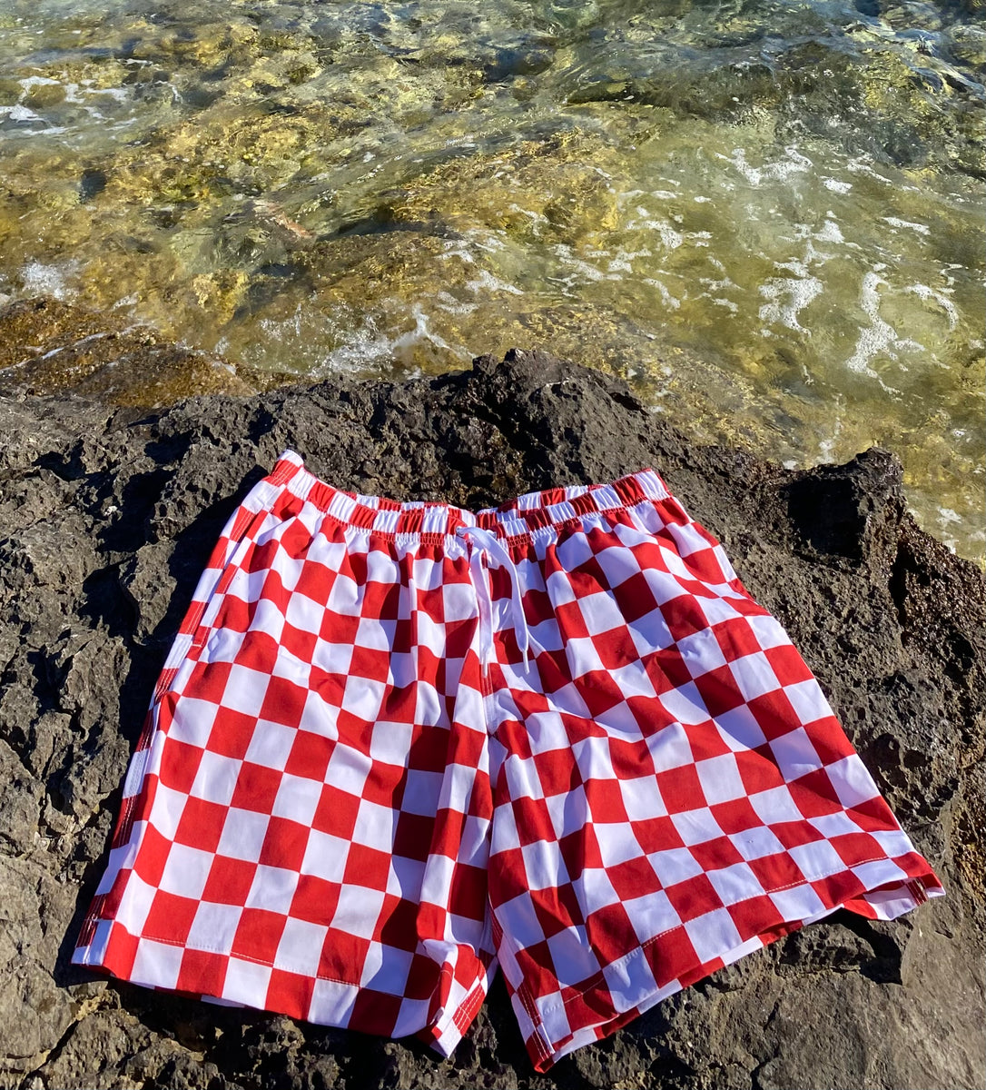 Croatia Checkered Men's Swim Shorts – CRO WEAR